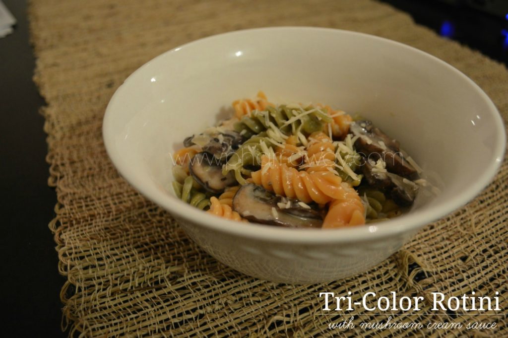 Tri-Color Rotini w/ Mushroom Cream Sauce – Pharr Away